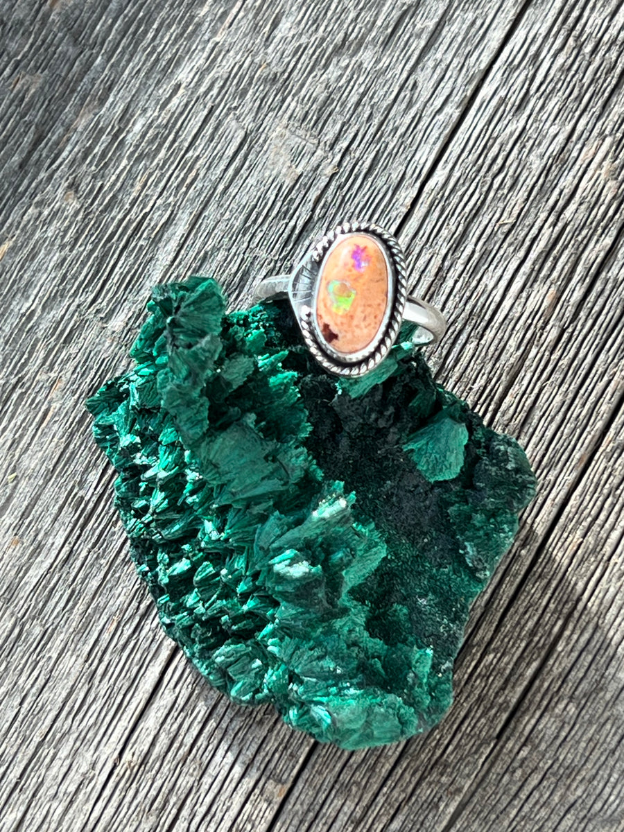 Mexican Fire Opal Ring – Copper Fern Designs